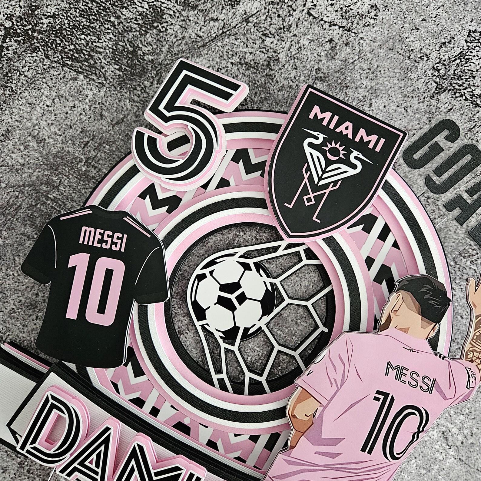 Inter Miami Cake Topper Miami Soccer Cake Topper Soccer Cake Topper - Etsy