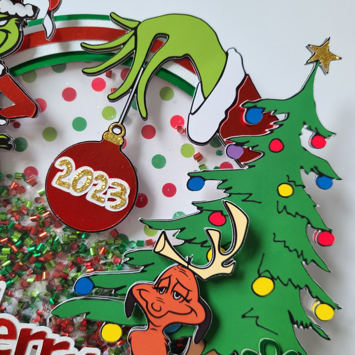 Grinch Cake Topper Christmas Cake Topper Grinch Party - Etsy