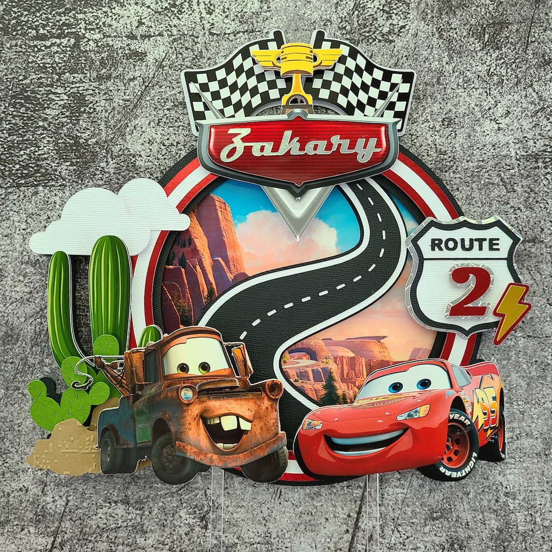 Cars Cake Topper Mcqueen Cake Topper Cars Party - Etsy