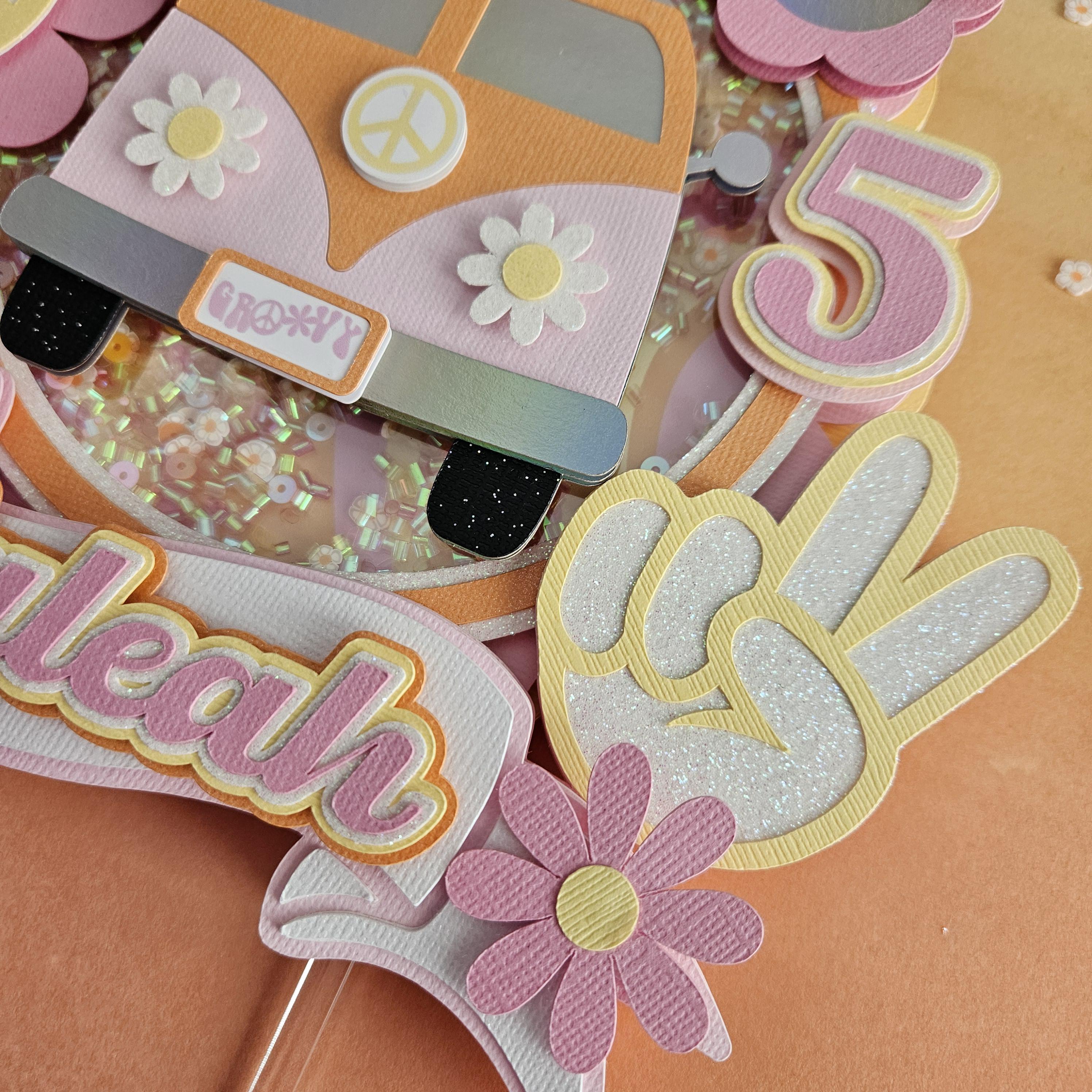 Goovy Cake Topper Daisy Cake Topper Retro Cake Topper Boho Cake Topper ...