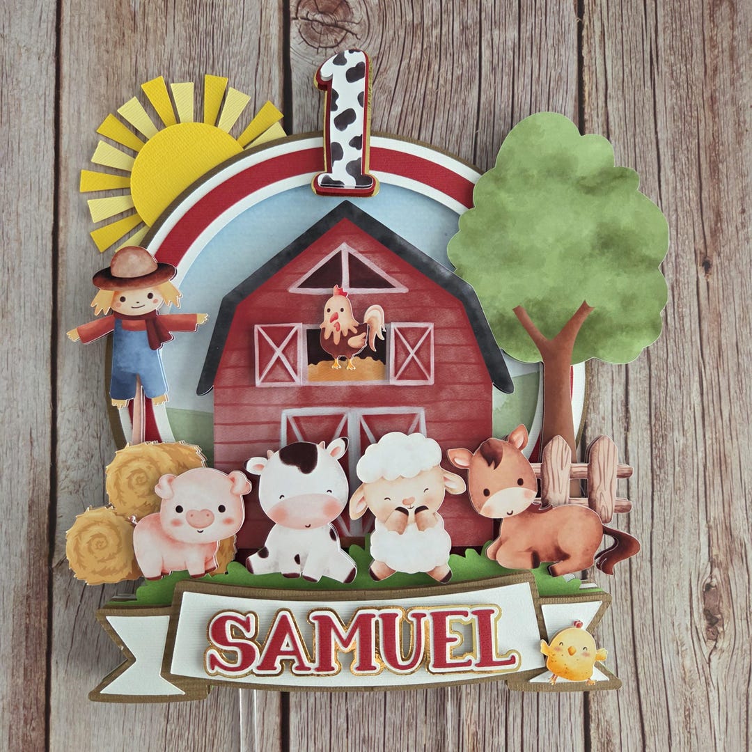 Farm Animals Cake Topper Farm Animals Party Granja Cake Topper - Etsy