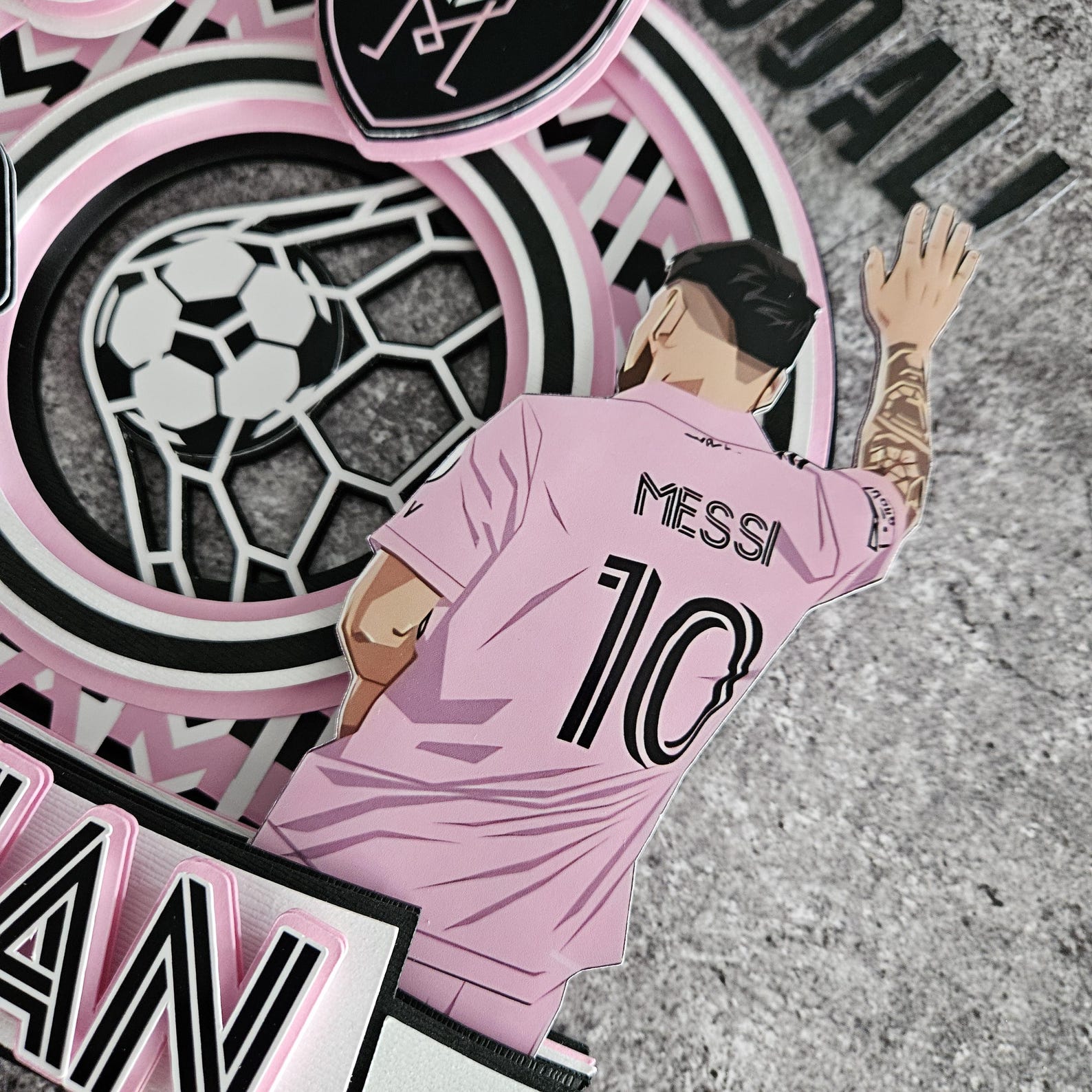 Inter Miami Cake Topper Miami Soccer Cake Topper Soccer Cake Topper - Etsy