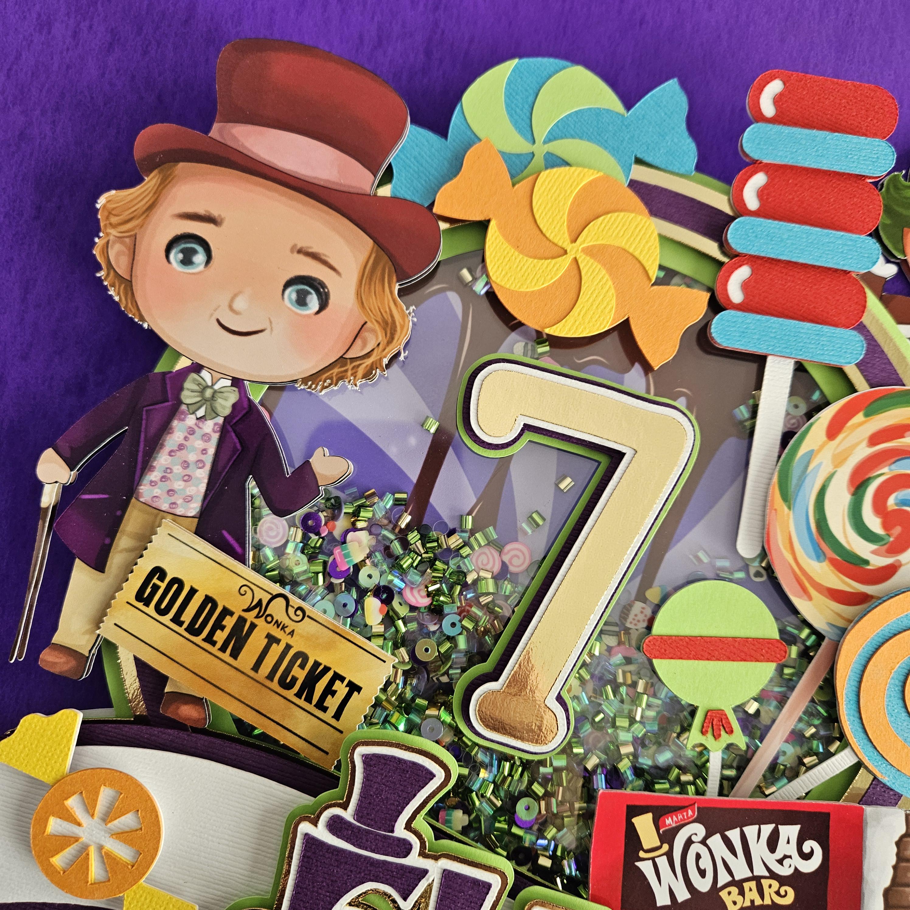Wonka Inspired Cake Topper Willy Wonka Inspired Cake Topper Candy Cake ...