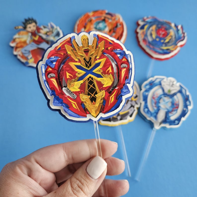 Beyblade Cupcake Toppers Beyblade Party - Etsy