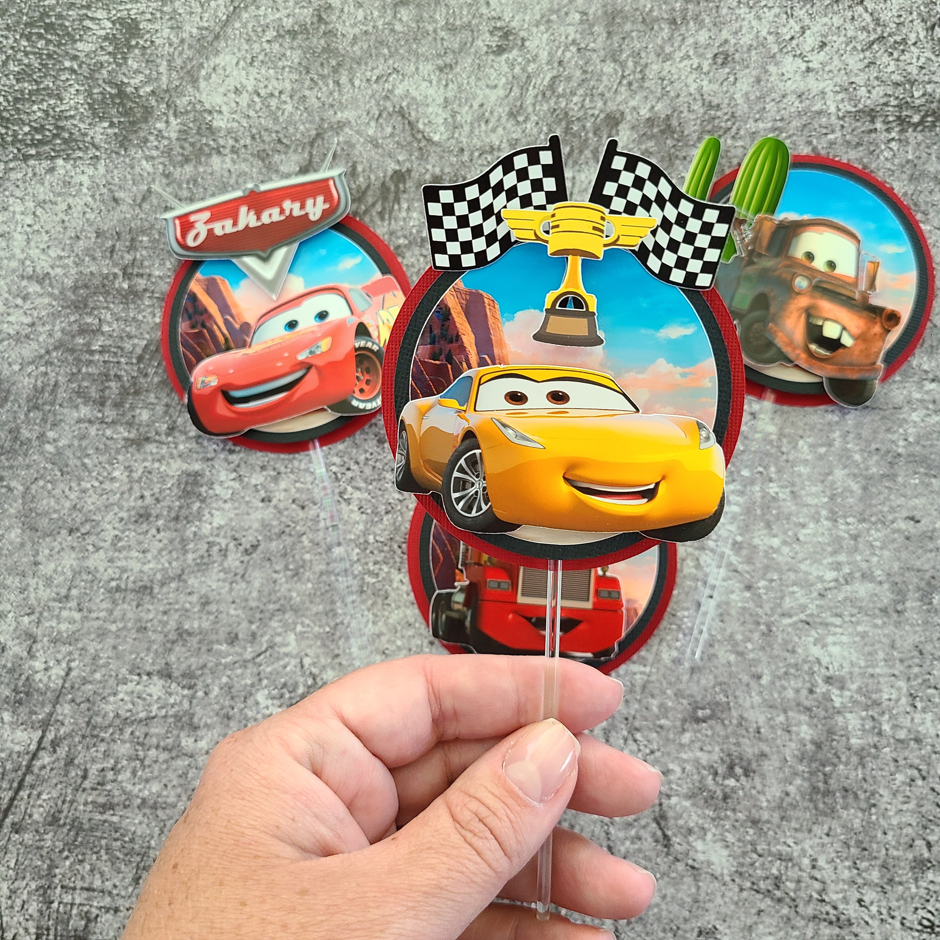 Cars Cupcake Toppers Mcqueen Cupcake Toppers Cars Party - Etsy