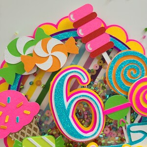 Candy & Ice Cream Shaker Cake Topper Candyland Cake Topper Candy Crush ...