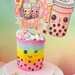 Boba Tea Shaker Cake Topper Boba Cake Topper Boba Party - Etsy