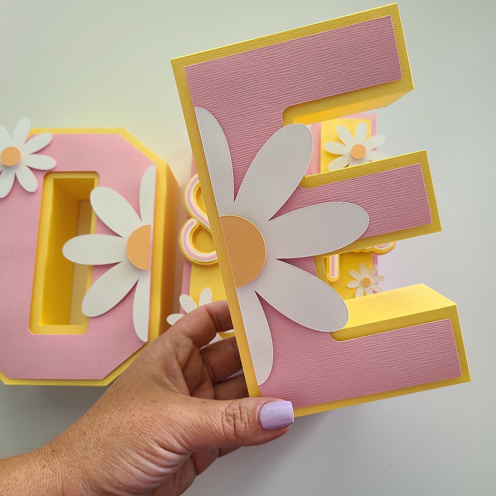 Daisy 3D Letters/numbers Boho 3D Letters/numbers Groovy Boho Party - Etsy