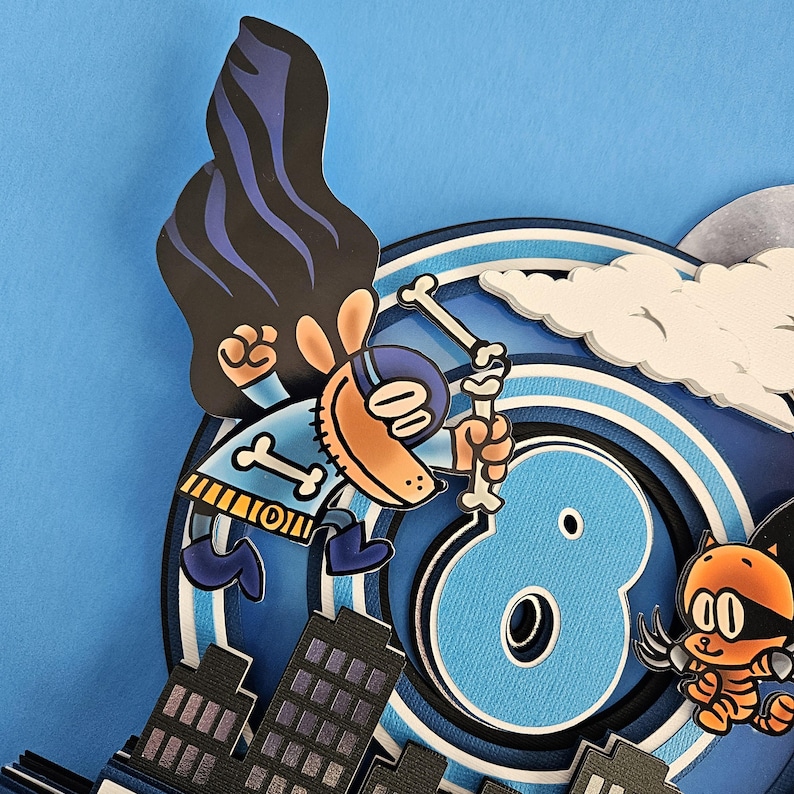 Dog Man Inspired Cake Topper Dog Man Party - Etsy