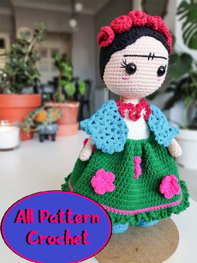 Frida Kahlo Amigurumi Crochet Pattern - Etsy