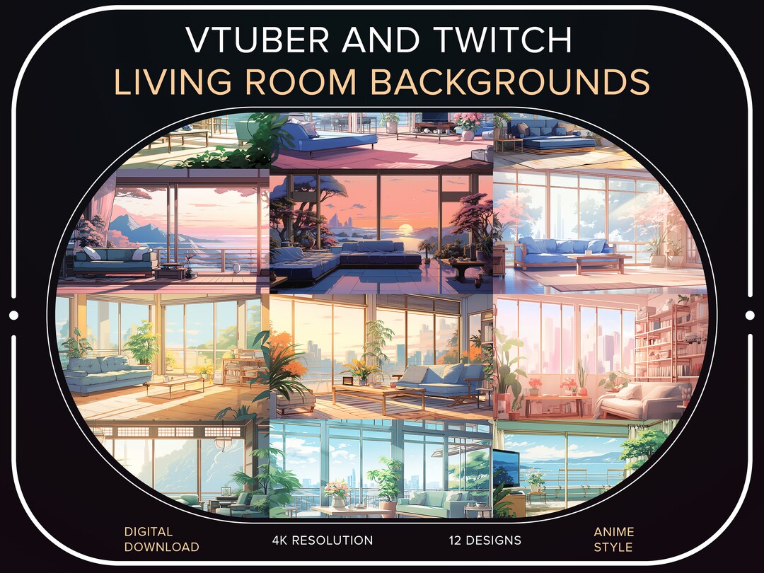 Vtuber Background Bundle Virtual Background Anime Stream - Etsy