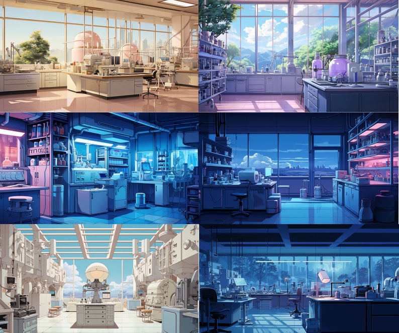 Lab Vtuber Background Bundle Virtual Background Streaming - Etsy