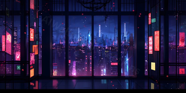 Neon City Landscape Background Wallpaper | iPhone Wallpaper Background ...
