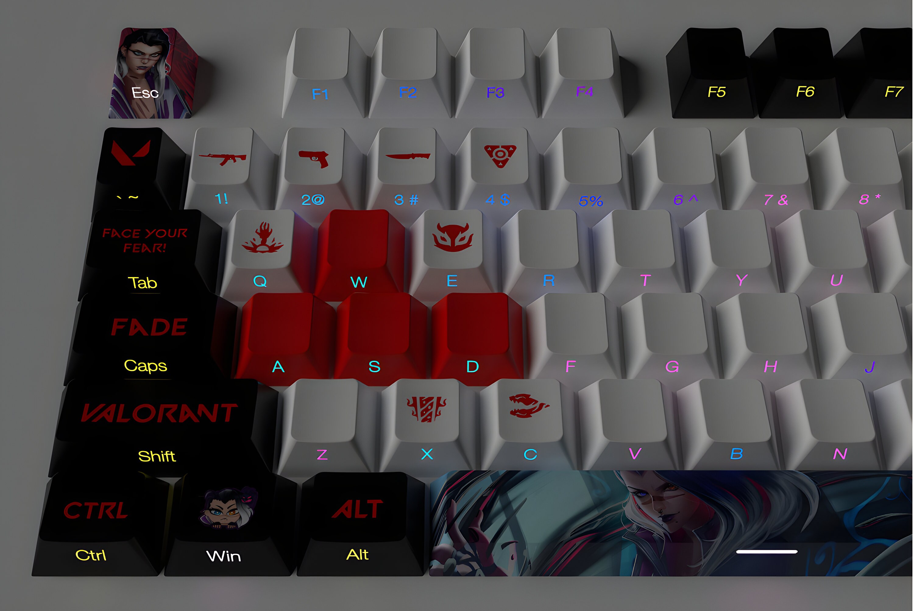 Valorant Fade Keycaps FULL SET Custom Keycaps Sage Full Set - Etsy UK