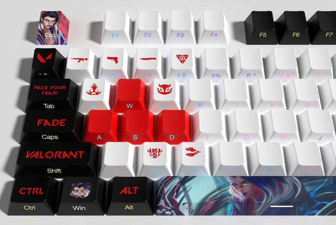 Valorant Fade Keycaps ENSEMBLE COMPLET Keycaps personnalisés - Etsy France