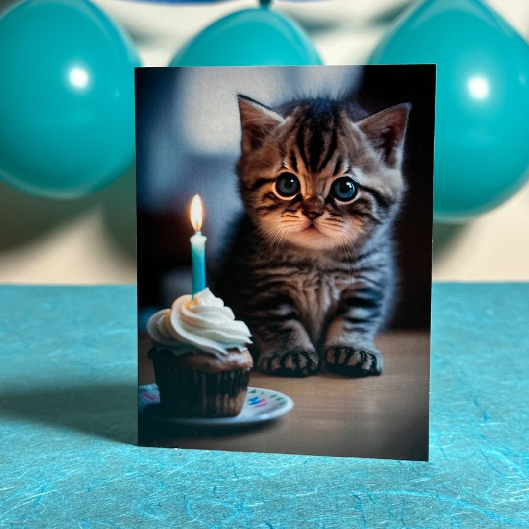 Cute Kittens Magic Birthday Card Augmented Reality Cat Bday Card Magic ...