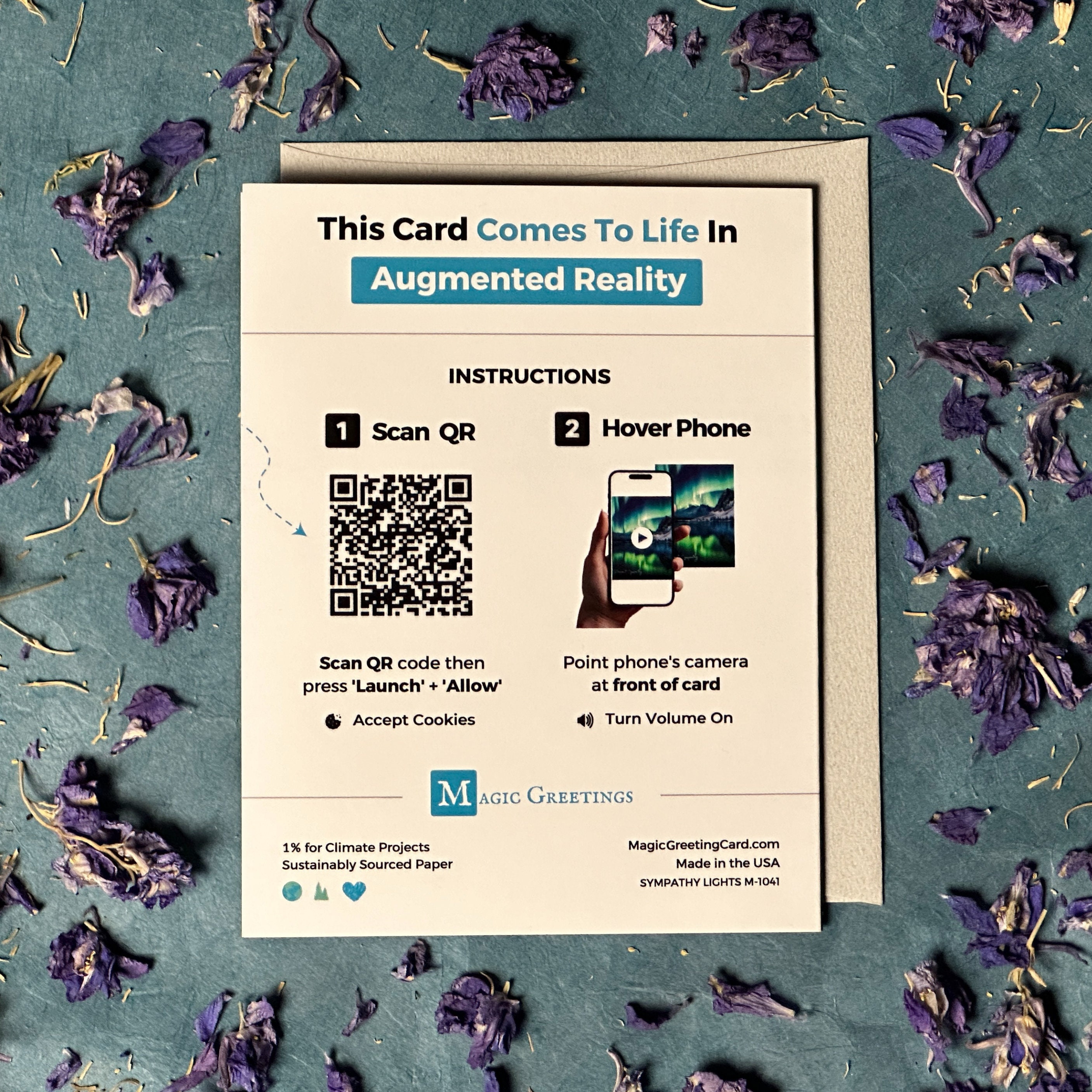 Sympathy Card Video Augmented Reality Card Northern Lights Magic ...