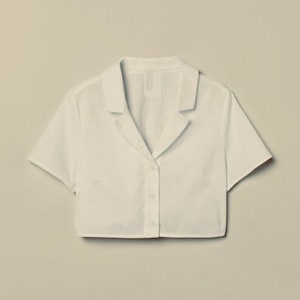 3 Button Cropped Shirt Pattern - Etsy