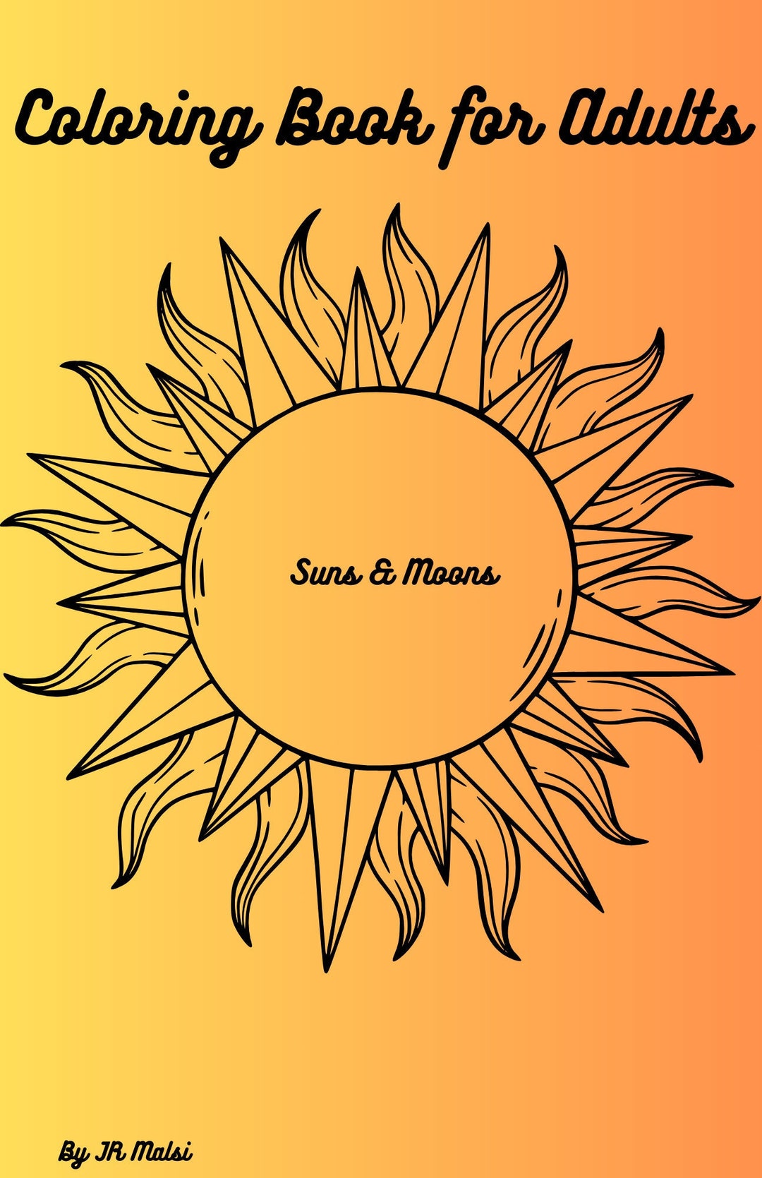 Sun Moon Celestial Adult Coloring Book - Etsy