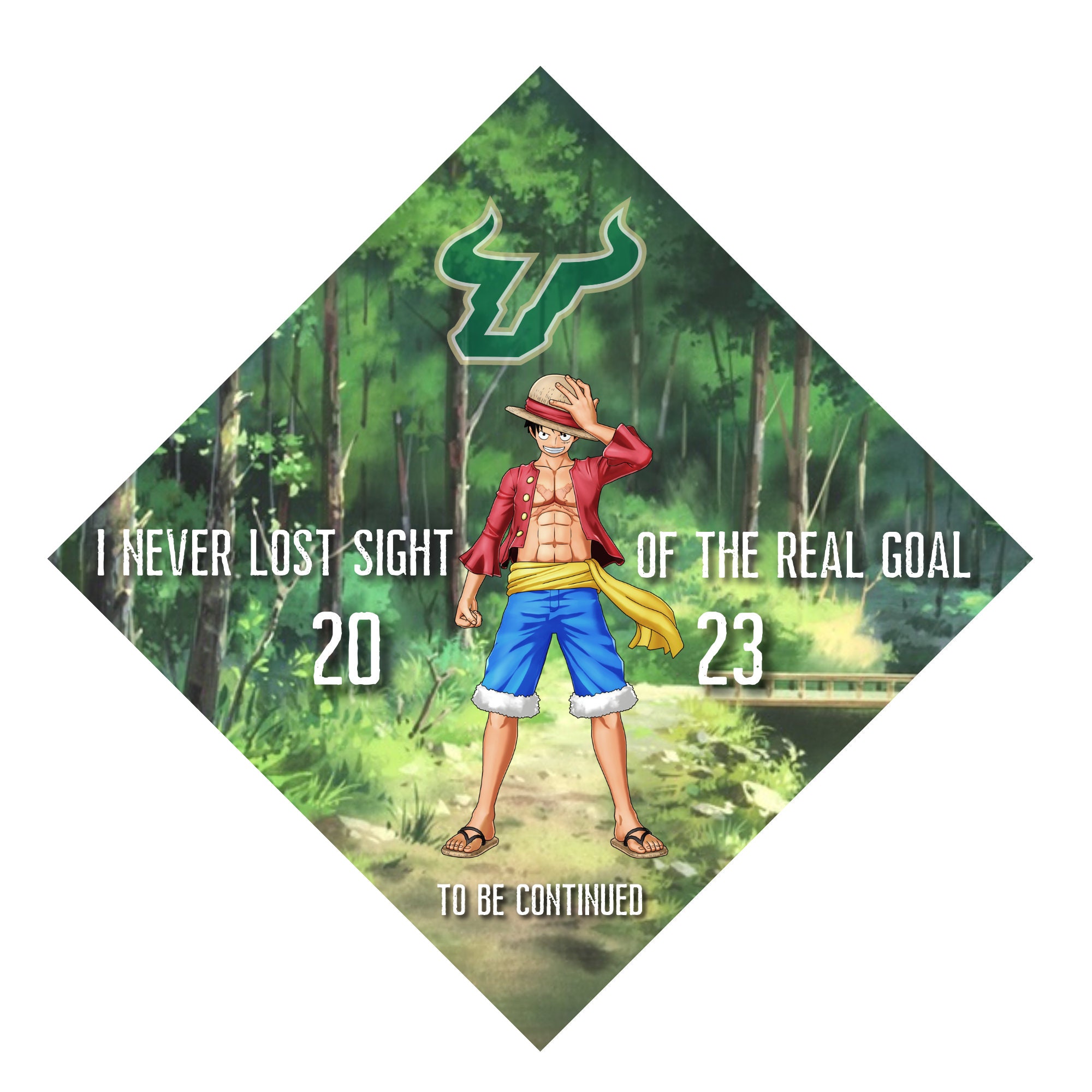 Custom One Piece Luffy Graduation Cap Topper - Etsy