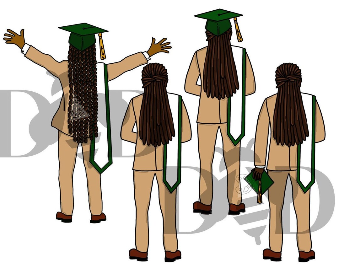 Black Man Graduate | Grad Cap | Black Student | College Senior | Dreads ...