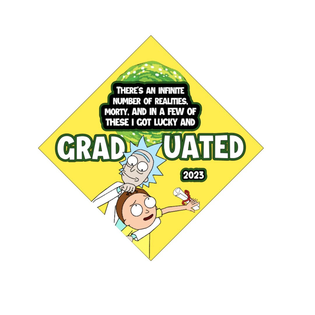 Rick and Morty Graduation Cap Topper - Etsy