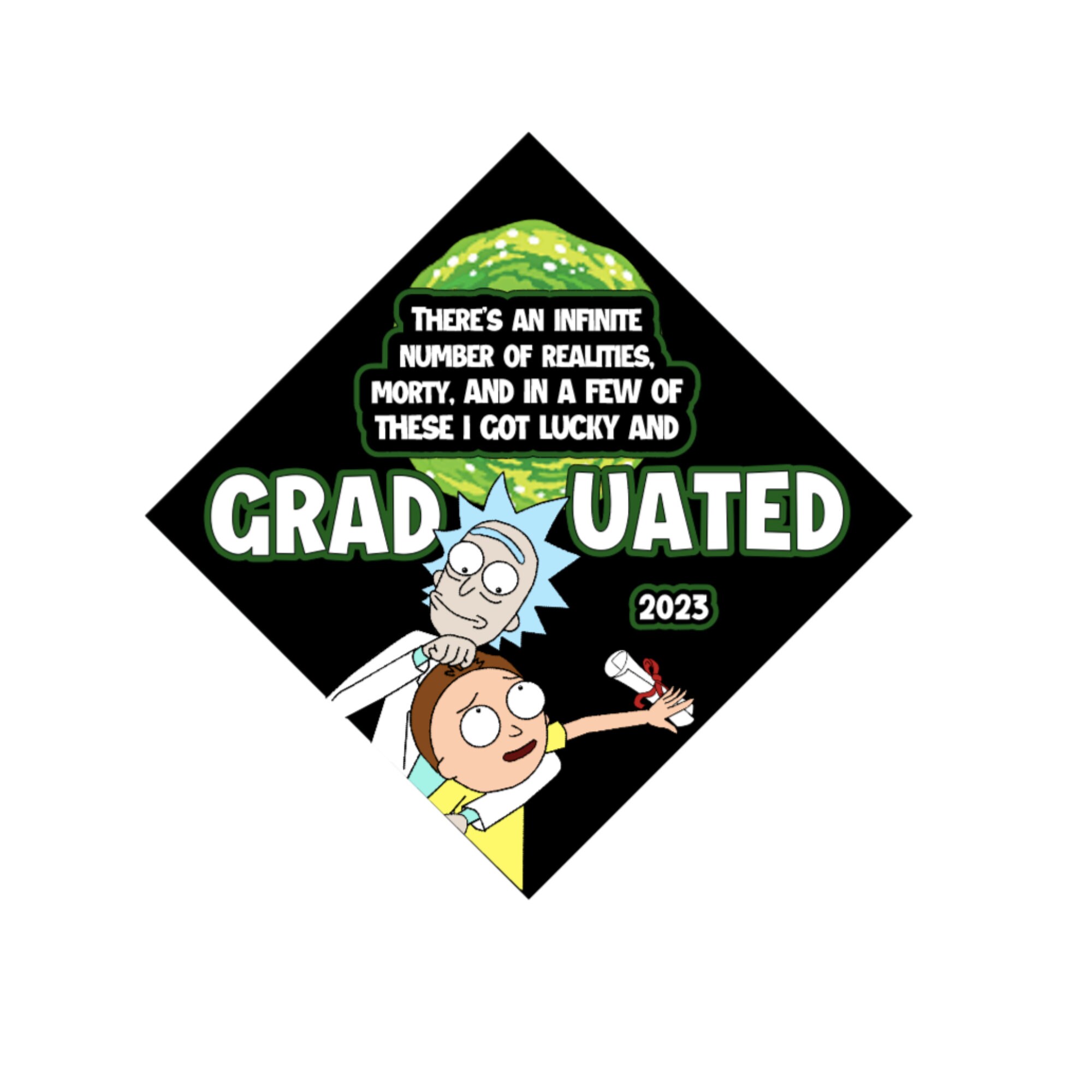 Rick and Morty Graduation Cap Topper - Etsy