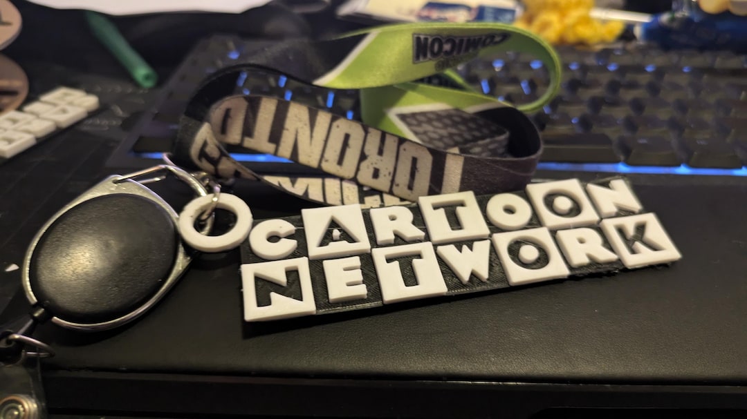 Cartoon Network Logo Keychain, Lanyard Charm, Bag Charm, Magnet or ...