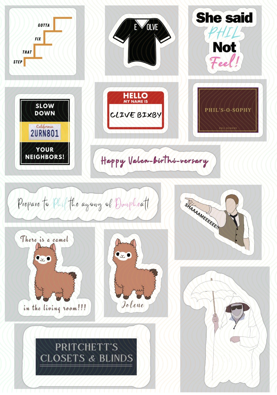 Modern Family Stickers and Magnets Quirky Stickers Cartoon Stickers ...