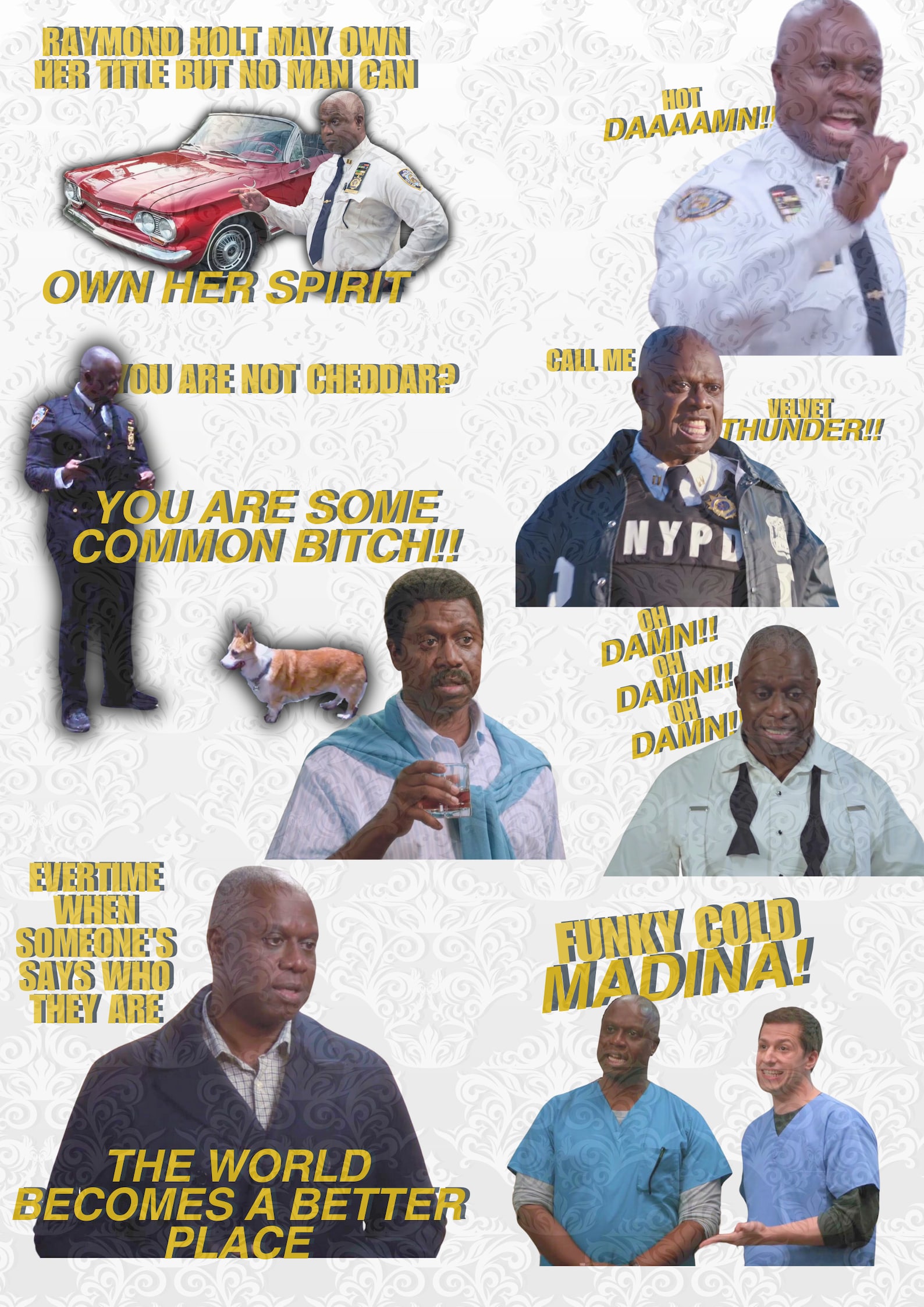 Ultimate Brooklyn Nine Nine Captain Holt Fan Sticker Pack | Waterproof ...