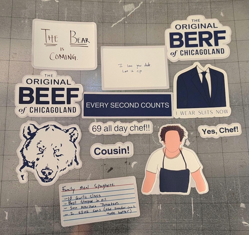 The Bear TV Show Sticker & Magnet Pack the Bear Collection - Etsy