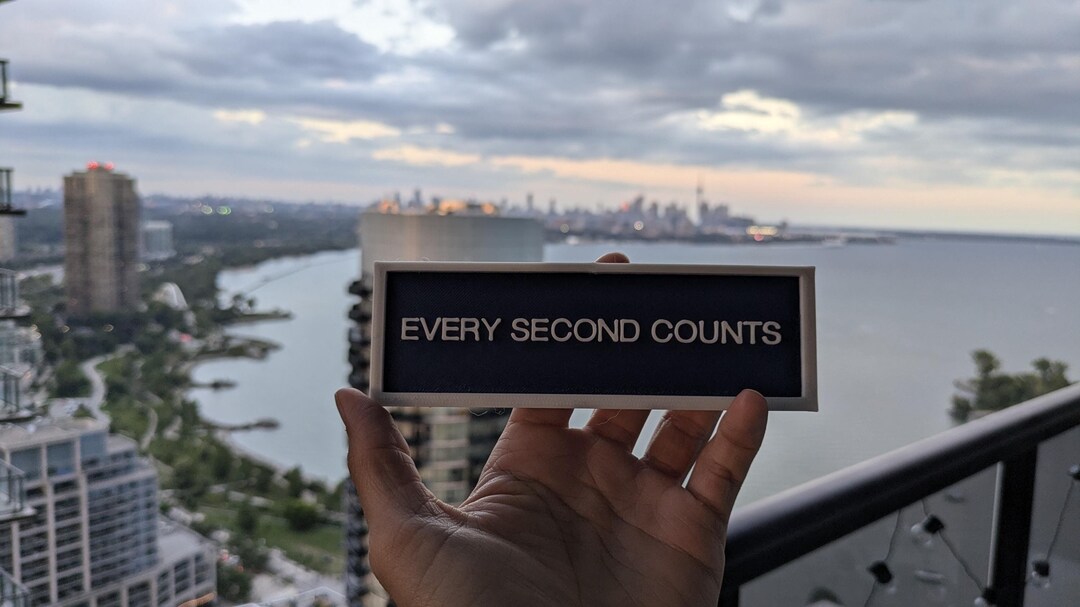 3D Printed Every Second Counts Sign 3D Printed Signs and Keychain With ...
