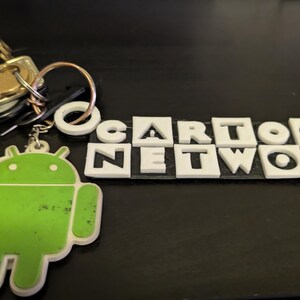 Cartoon Network Logo Keychain, Lanyard Charm, Bag Charm, Magnet or ...
