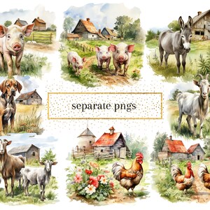 Farm Animal Clipart, Farm Animal PNG, Cow Clipart, Horse Clipart, Horse ...