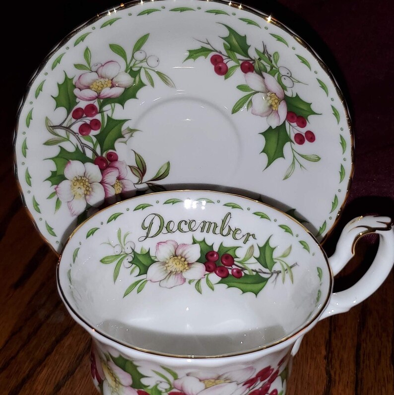 Christmas Rose December Tea Cup - Royal Albert - Etsy