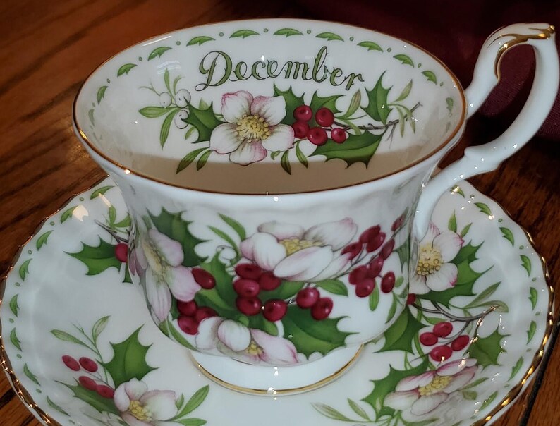 Christmas Rose December Tea Cup - Royal Albert - Etsy