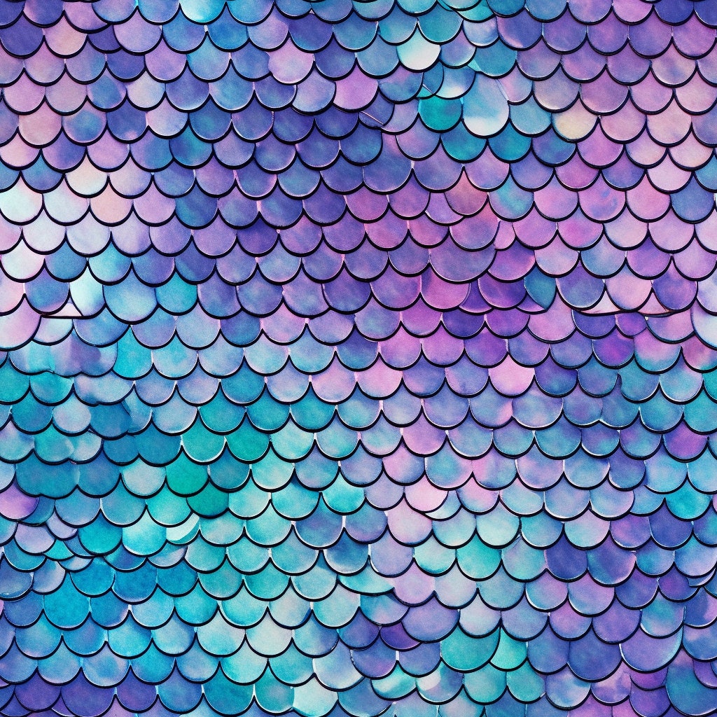 8 Iridescent Mermaid Scales Digital Paper Styles Mermaid Paper Seamless ...