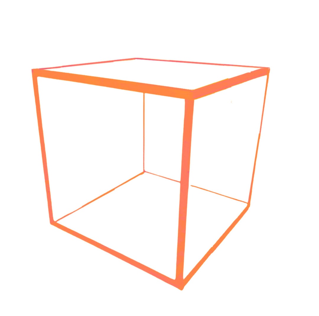 Color Edge Lucite Cube Table - Etsy