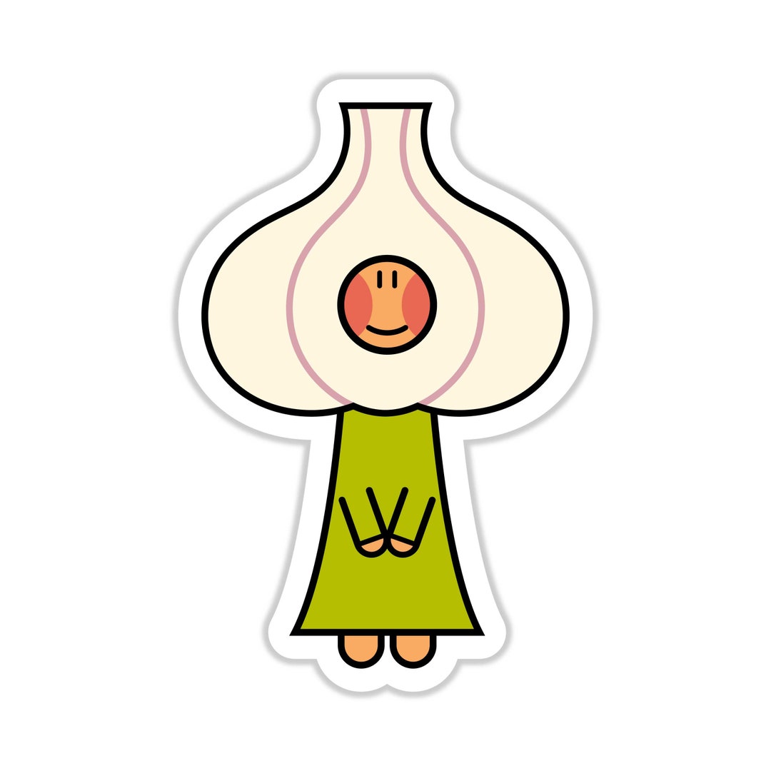 Adorabunch Garlic Sticker - Etsy