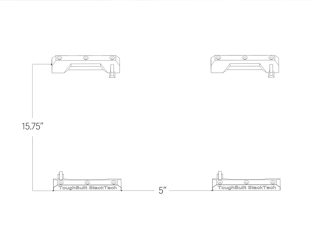 Mounting Brackets/cleats for Toughbuilt Stacktech. Tools and Equipment ...
