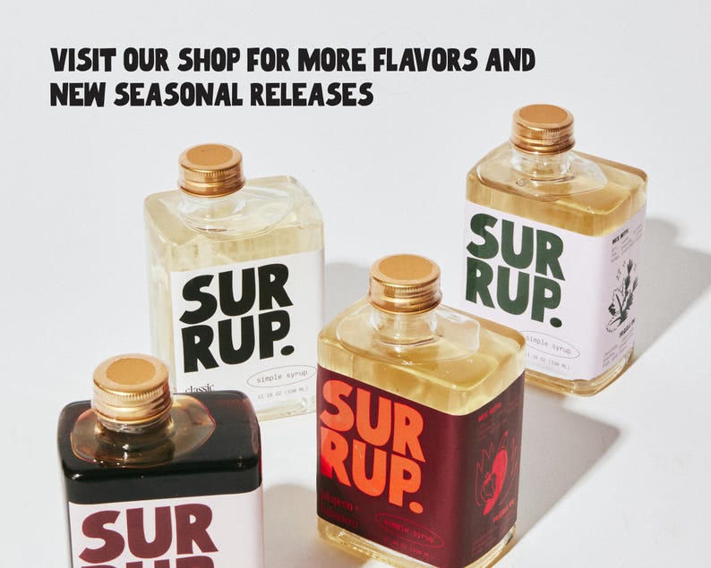 Surrup. Mint + Rosemary Flavored Simple Syrup for Cocktails, Mocktails ...