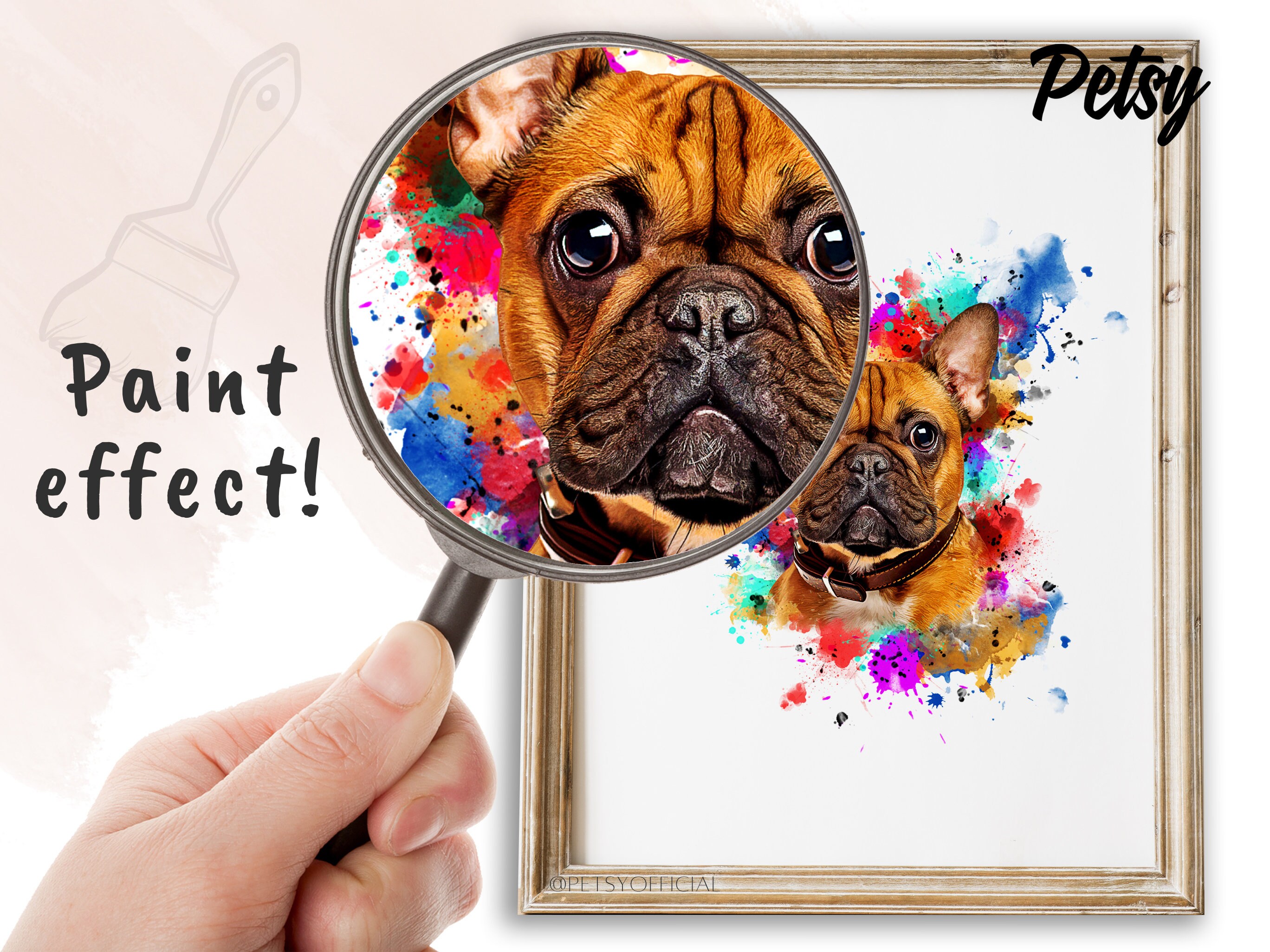 Painting of Dogs From Photo, Custom Dog Portrait Painting Transforming ...