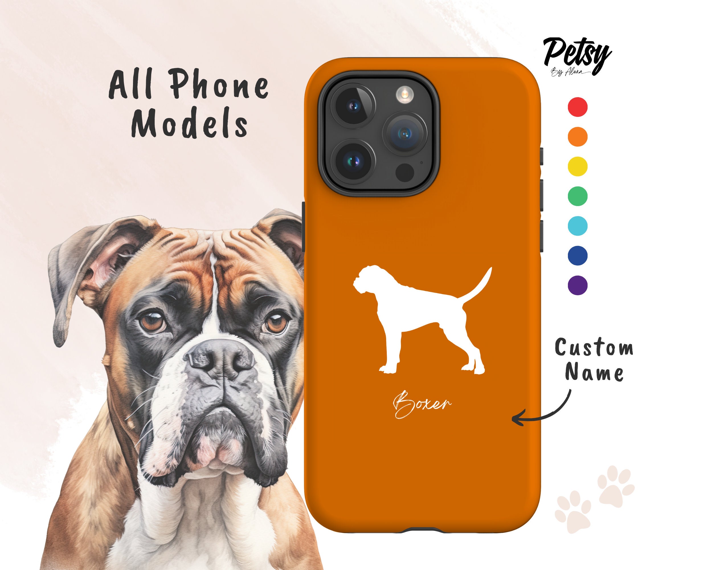 Personalized Boxer Silhouette Tough or Snap Case for Iphone, Samsung ...