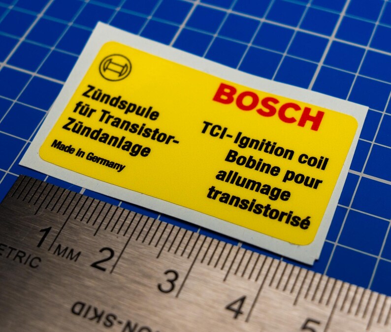 Reproduction BOSCH Ignition Coil Decal for Porsche 911 G-body (1974 ...