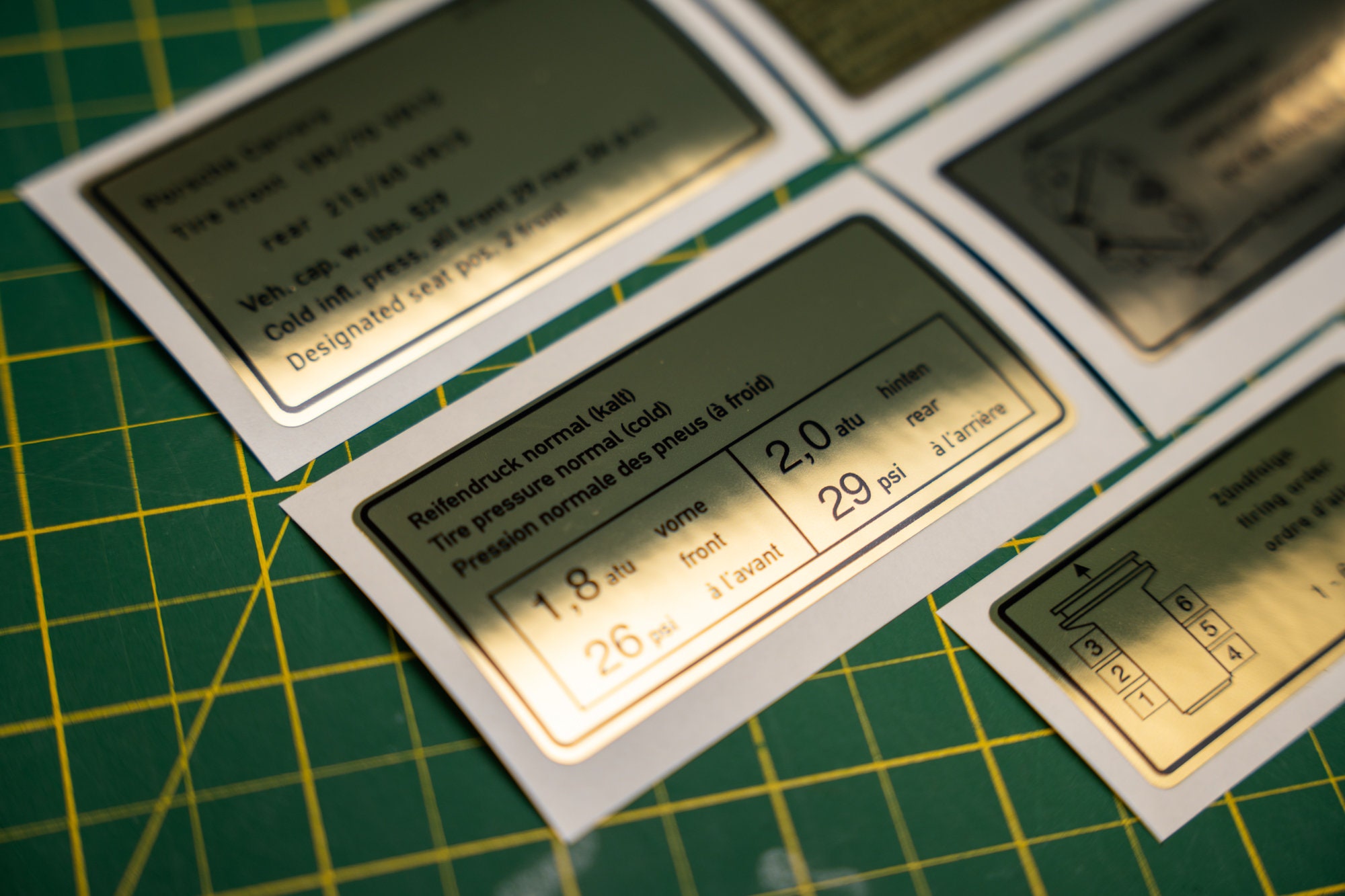 Reproduction Porsche Engine Bay Technical Decal for Carrera 2.7 and 3.0 ...