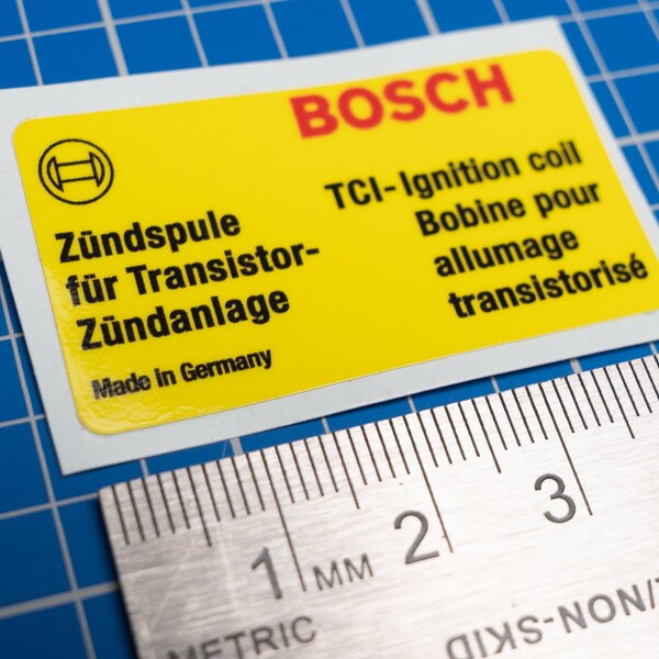 Reproduction BOSCH Ignition Coil Decal for Porsche 911 G-body 1974-1989 ...