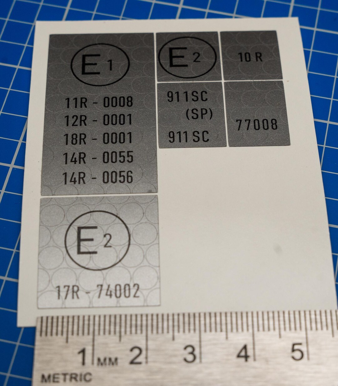 Reproduction E1-E2 Regulations Decal for Porsche 911SC (1978-1983) - Etsy