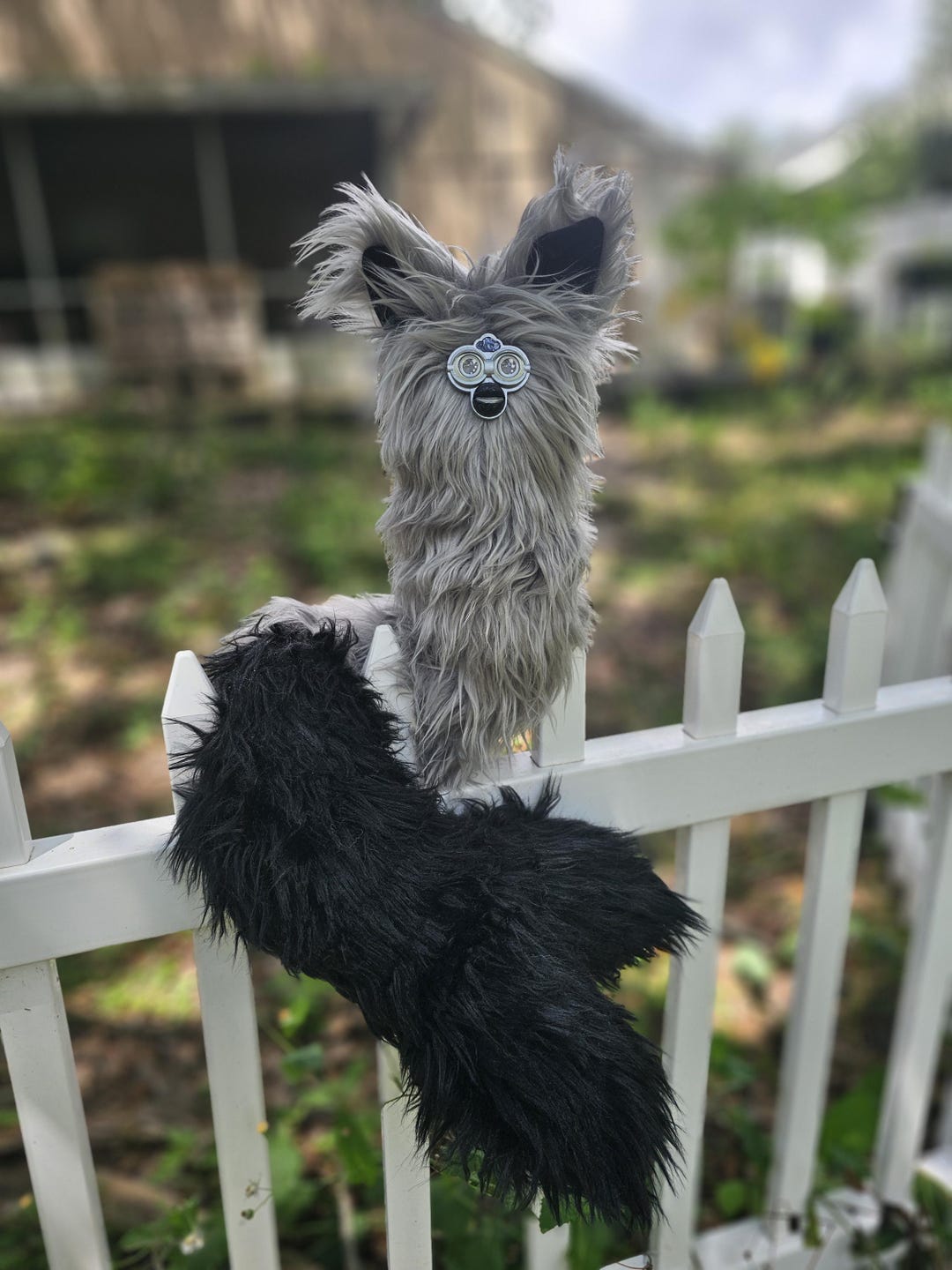 Long Furby 3 Foot Arion Gothic Greyscale Mermaid Merby Poseable Plush ...