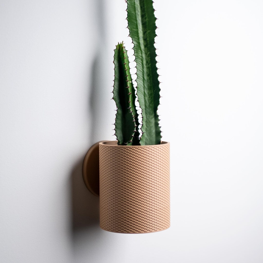 Decorative Wall Planters- Basket Weave Wall Planter With Hidden Drip ...