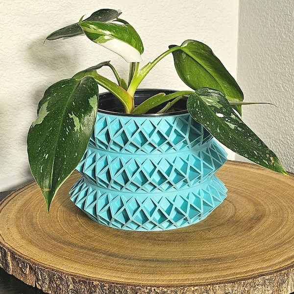 Unique Spiral Planter Pot With Drainage planter Pot With Twist and Lock ...